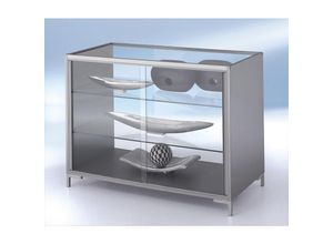 4260222860578 - LINK Thekenvitrine vollverglast 2 Böden HxBxT 900 x 1200 x 600 mm