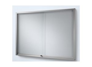 4061753002280 - eurokraft pro Schaukasten Alu-Rahmen Schiebetüren 8 x DIN A4 schwer entflammbar BxHxT 910 x 670 x 50 mm