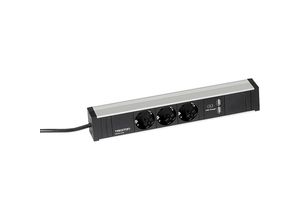 6416763090006 - Steckdosenleiste 331 3-fach 2 x USB A vertikale Befestigung 45 m langes Kabel 16 A 250 V B 331 x T 44 x H 52 mm Aluminium