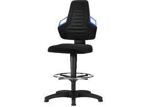 4016849641348 - Arbeitsdrehstuhl mit Handgriff mit Bodengleitern und Fußring Textil bimos