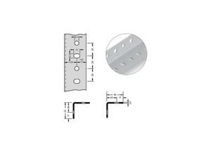 4250623727860 - Stahl-Winkelprofil für Baukastensystem 42 x 42 x 2 mm Länge 2 m lichtgrau VE 10 Stk