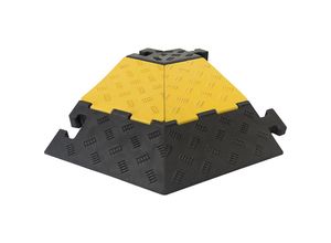 4055381624297 - Kabelbrücke mittelgroß Winkelstück rechts LxBxH 590 x 570 x 50 mm schwarz