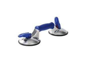 4010122002277 - Saugheber VERIBOR® BLUE LINE 2-Kopf-Alukörper Tragfähigkeit 60 kg Scheiben-Ø 120 mm ab 4 Stk Bohle