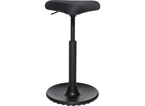 4014296954455 - Hocker SITNESS H Modell H1 mit Triangelsitz Bezug schwarz-gemustert Sohle schwarz Topstar