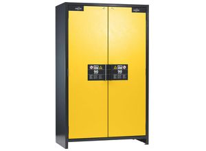 4250101115226 - asecos Feuerbeständiger Industrie-Gefahrstoffschrank Typ 90 HxBxT 1955 x 1200 x 615 mm Türe goldgelb