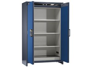 4250101115257 - asecos Feuerbeständiger Industrie-Gefahrstoffschrank Typ 90 HxBxT 1955 x 1200 x 615 mm 2-türig enzianblau