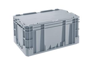 4250677903067 - Stapelbehälter aus Polypropylen Inhalt 60 l Außenmaße LxBxH 600 x 400 x 320 mm grau ab 10 Stk