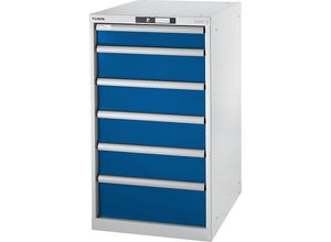 7612269030860 - LISTA Werkbank-Baukastensystem Unterbauschrank Höhe 1000 mm 6 Schubladen enzianblau