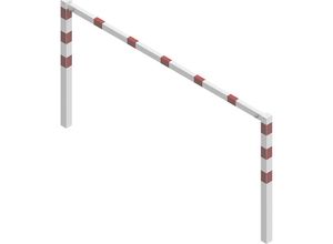 4250384707095 - Wegesperre zusammenschraubbar mit Oberholm weiß mit roten Reflexstreifen Breite 2000 mm Schake