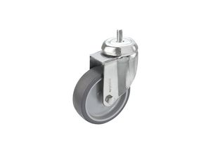4250615287686 - Set aus thermoplastischen Gummireifen mit Gewindestift 4 Lenkrollen Rad-Ø x Breite 75 x 25 mm Proroll