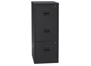 5020073766271 - BISLEY Home PFA 3 Hängeregistraturschrank schwarz 3 Schubladen 413 x 400 x 1015 cm