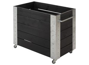 5703393722393 - Pflanzkasten mit Rollen HxBxT 700 x 870 x 500 mm schwarz ab 3 Stk kaiserkraft