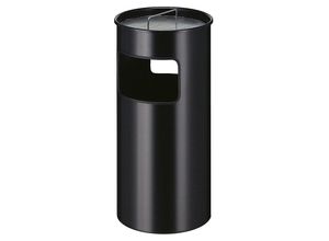 8713631002948 - Certeo - Abfalleimer mit Aschenbecher 50 l Schwarz V-Part - Schwarz