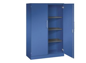 4062084797883 - Flügeltürenschrank ASISTO Höhe 1617 mm Breite 1000 mm 3 Fachböden enzianblau enzianblau