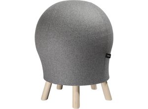 4014296276205 - Hocker Sitness Alpine mit integriertem Gymnastikball Bezug 75 % Schurwolle hellgrau