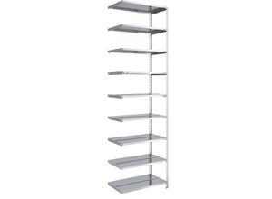 4250623741583 - Akten-Schraubregal verzinkt Regalhöhe 2900 mm doppelseitig Anbauregal Breite x Tiefe 750 x 600 mm hofe