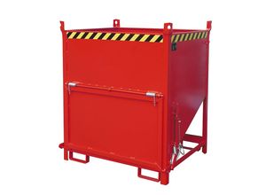 4052462014633 - Silobehälter SGK 100 Zugseil-Entleerung L 1000 x B 1200 x H 1405 mm 1 m³ bis 1500 kg Stahl Feuerrot