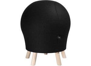 4014296282930 - Hocker Sitness Alpine mit integriertem Gymnastikball Bezug 75 % Schurwolle schwarz