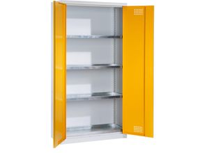 4061753035677 - eurokraft basic Umwelt- und Chemikalienschrank Höhe 1800 mm 3 Wannenböden 1 Bodenwanne