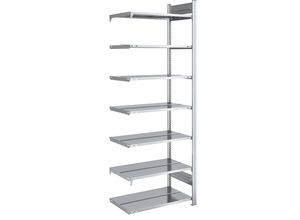 4250623716536 - Akten-Steckregal verzinkt Regalhöhe 2350 mm doppelseitig Anbauregal BxT 750 x 600 mm hofe