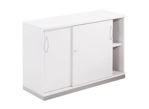 4260267320938 - THEA - Schiebetürenschrank 1 Fachboden 2 Ordnerhöhen altweiß kaiserkraft