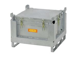 4052886410660 - Akku-Stahl-Sammel- und Transportbehälter Volumen 120 l UN-Zulassung LxBxH 715 x 715 x 580 mm ab 2 Stk CEMO