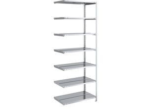4250623741002 - Akten-Schraubregal verzinkt Regalhöhe 2200 mm doppelseitig Anbauregal Breite x Tiefe 750 x 600 mm hofe