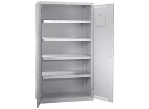 4031068144043 - Umweltschrank und Gefahrstoffschrank mit Zwangsbelüftung HxBxT 180x100x50 cm 4 dichtgeschweißte Wannen lichtgrau - Stumpf