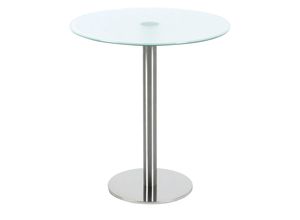 4050558001505 - Beistelltisch rund HxØ 550 x 495 mm Glasplatte satiniert