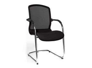 4014296031019 - Visitor Open Chair 100 schwarz Schwingstuhl OC590 T20 gepolstert mit Stoffbezug mit Armlehnen 4014296031019 Topstar
