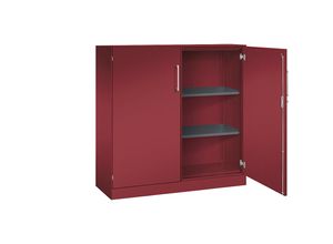 4062084798170 - Flügeltürenschrank ASISTO Höhe 1292 mm Breite 1200 mm 2 Fachböden rubinrot rubinrot