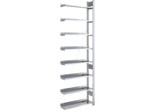 4250623717304 - Akten-Steckregal verzinkt Regalhöhe 2700 mm einseitig Anbauregal BxT 750 x 300 mm hofe