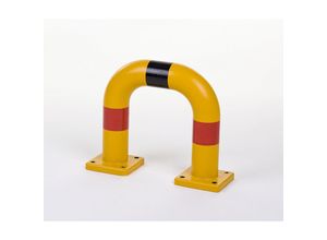 4250912305564 - Dancop International Gmbh - Rammschutz-Bügel Spezialkunststoff Breite 375 mm Höhe 350 mm gelb mit schwarz roten Streifen