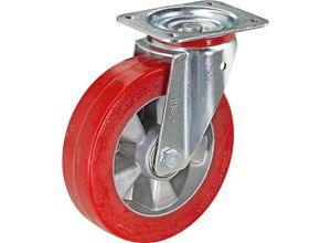 4053357002377 - Polyurethan-Reifen auf Alu-Felge Rad-Ø x Breite 100 x 40 mm Lenkrolle Tragfähigkeit 200 kg Wicke