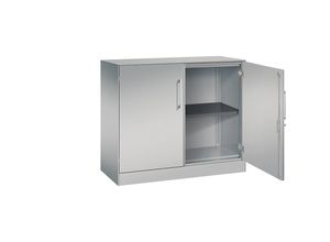 4051803742266 - Flügeltürenschrank ASISTO Höhe 897 mm Breite 1000 mm 1 Fachboden weißaluminium weißaluminium