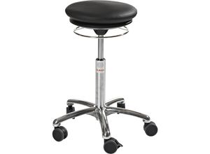 5710320003944 - Hocker mit Luftkissensitz Kunstlederbezug schwarz kaiserkraft