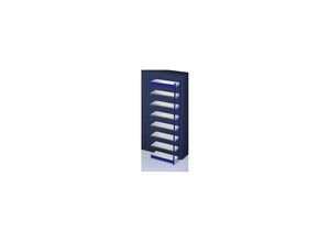 4250623731805 - Stabil-Steckregal einseitig Regalhöhe 3000 mm blau verzinkt Bodenbreite 1025 mm Anbauregal Breite x Tiefe 1025 x 400 mm hofe