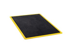 5013745002548 - COBA Anti-Ermüdungsmatte Bubblemat safety LxBxH 900 x 600 x 14 mm schwarz-gelb Einzelmatte