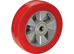 4053357001790 - Polyurethan-Reifen rot auf Alu-Felge Kugellager Rad-Ø x Breite 100 x 40 mm