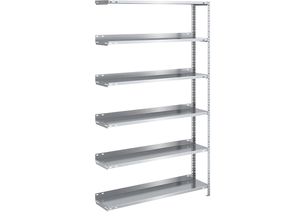 4250623740500 - Akten-Schraubregal verzinkt Regalhöhe 1850 mm Anbauregal Breite x Tiefe 1000 x 300 mm hofe