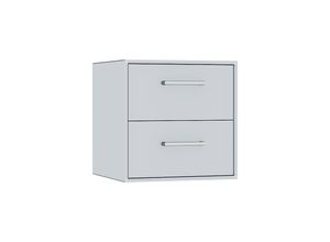 4250633392362 - mauser Einzelbox hängend 2 Schubladen Breite 385 mm weißaluminium