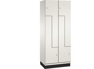 4059369725747 - CAMBIO Z-Garderobenschrank 2 Abteile Breite 800 mm Korpus reinweiß   Tür weiß