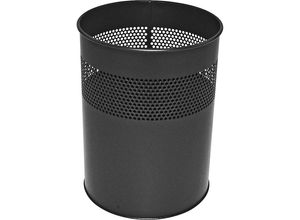 8713631029747 - Papierkorb rund Volumen 30 l HxØ 405 x 310 mm schwarz ab 10 Stk kaiserkraft