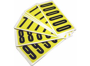 5025360016848 - Schriftzeichenset HxB 90 x 38 mm Klebeziffern 0 - 9 10 Karten kaiserkraft