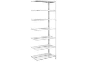 4250623736817 - Akten-Schraubregal lichtgrau RAL 7035 Regalhöhe 2200 mm doppelseitig Anbauregal Breite x Tiefe 750 x 600 mm hofe
