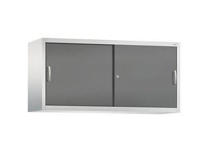 4063332006498 - ACURADO Aufsatzschrank mit Schiebetüren 2 Fachböden HxBxT 790 x 1600 x 500 mm lichtgrau   vulkangrau