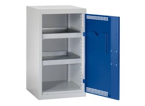 4031068146597 - Umweltschrank und Gefahrstoffschrank mit Zwangsbelüftung HxBxT 90x50x50 cm 2 dichtgeschweißte Wannen lichtgrau   enzianblau - Stumpf