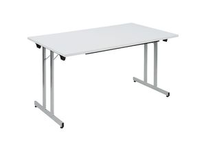 4061753246684 - Klapptisch F25 BxT 1400 x 800 mm Platte lichtgrau Gestell alusilber kaiserkraft