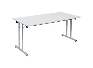 4061753246721 - Klapptisch F25 BxT 1600 x 800 mm Platte lichtgrau Gestell alusilber kaiserkraft
