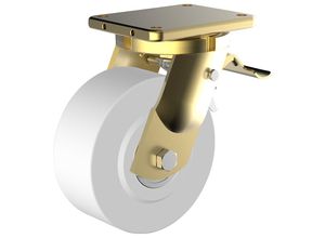 4061753238535 - Polyamid-Rad Gehäuse Stahl geschweißt Rad-Ø x Breite 100 x 55 mm Lenkrolle mit Doppelstopp Wicke
